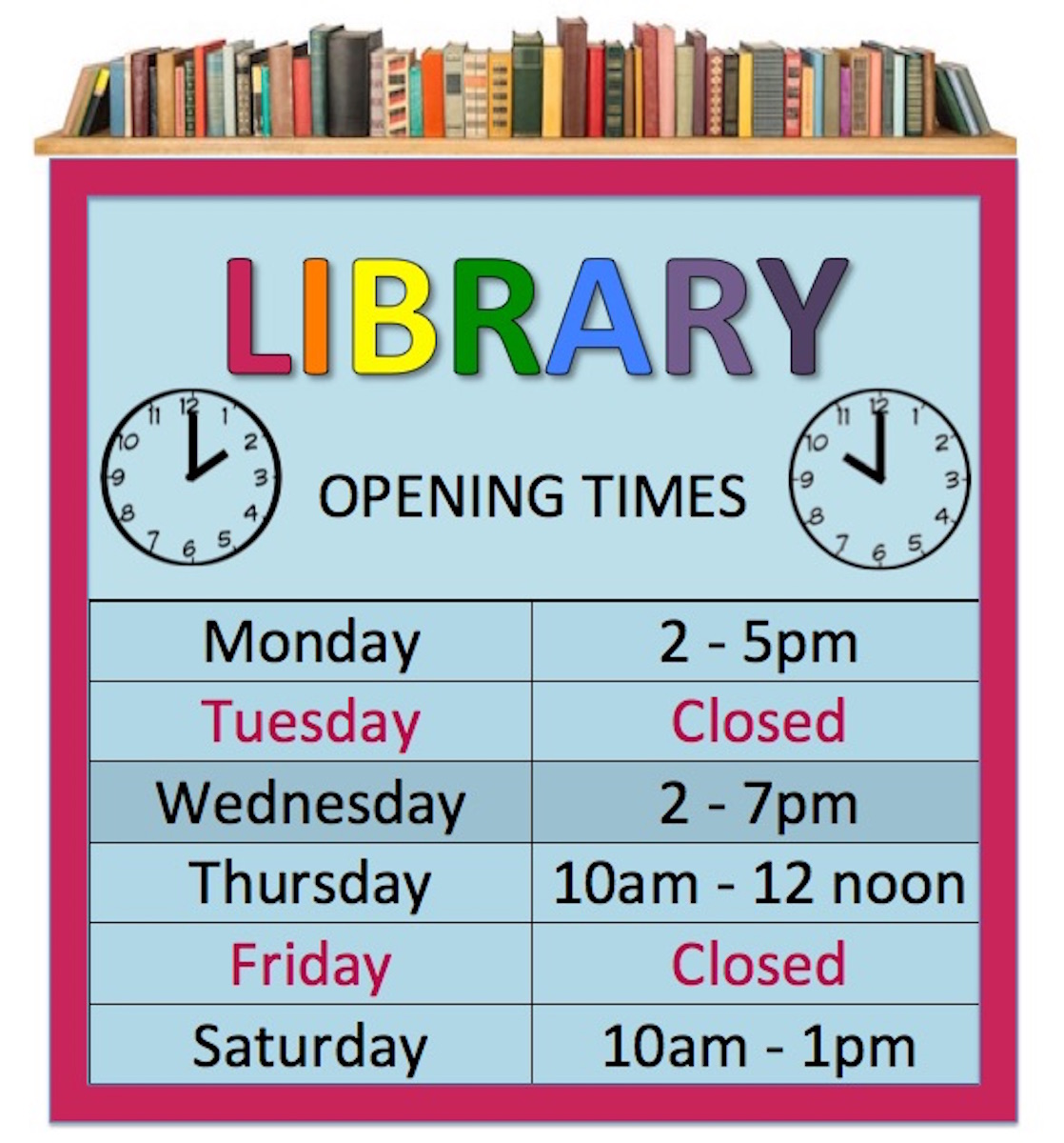 Extended Library Opening Times – Narborough and Littlethorpe Community ...