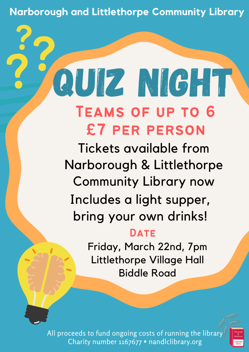 Quiz Night – Tickets Available – Narborough and Littlethorpe Community ...